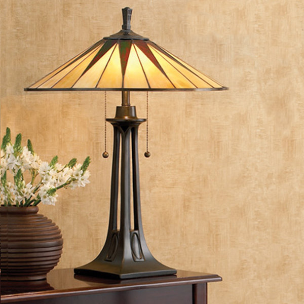 Loon Peak® Finchamp Tiffany 25" Table Lamp & Reviews | Wayfair