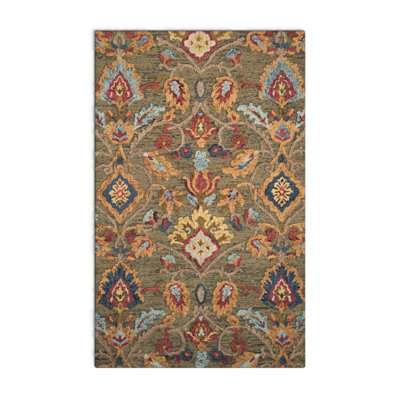 Lark Manor™ Amalee Floral Handmade Tufted Wool Multicolor Area Rug ...