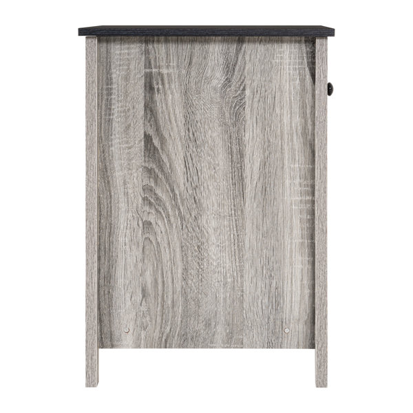 Hokku Designs Dao 2 Tier End Table with Drawer and Storage Cabinet ...