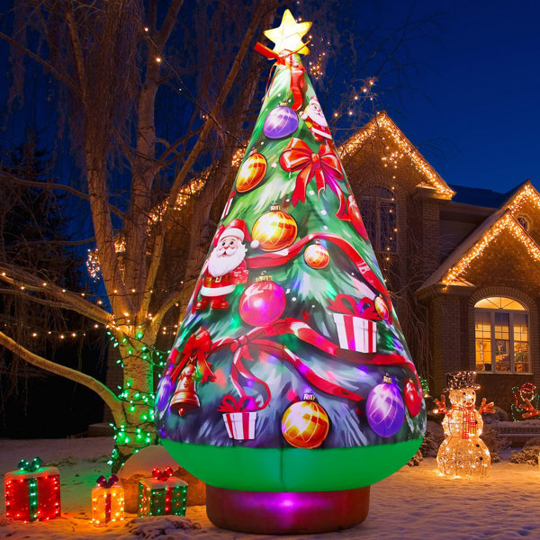 GOOSH Christmas Inflatable 8.8 FT Inflatable Christmas Tree Blow Up ...