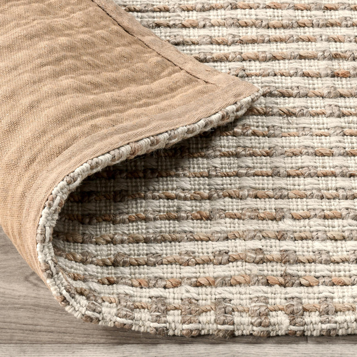 Villa by Classic Home Huntington 5'x8' Handwoven Jute Sustainable Ivory ...