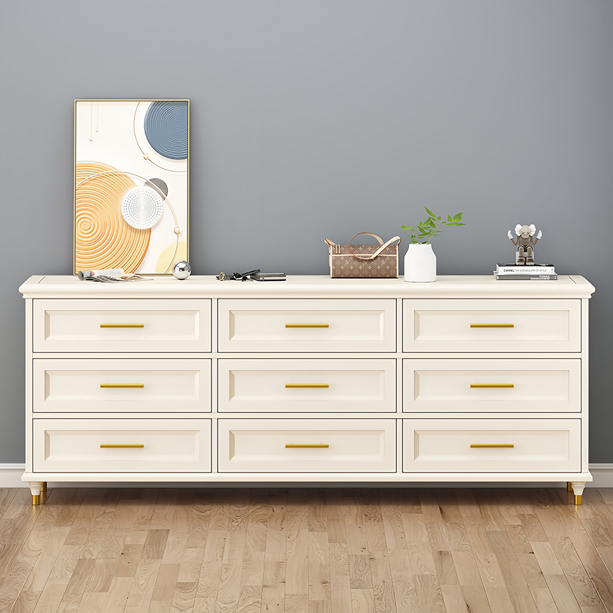 Licalilo Modern Minimalist Bedroom Drawer Storage Cabinet | Wayfair