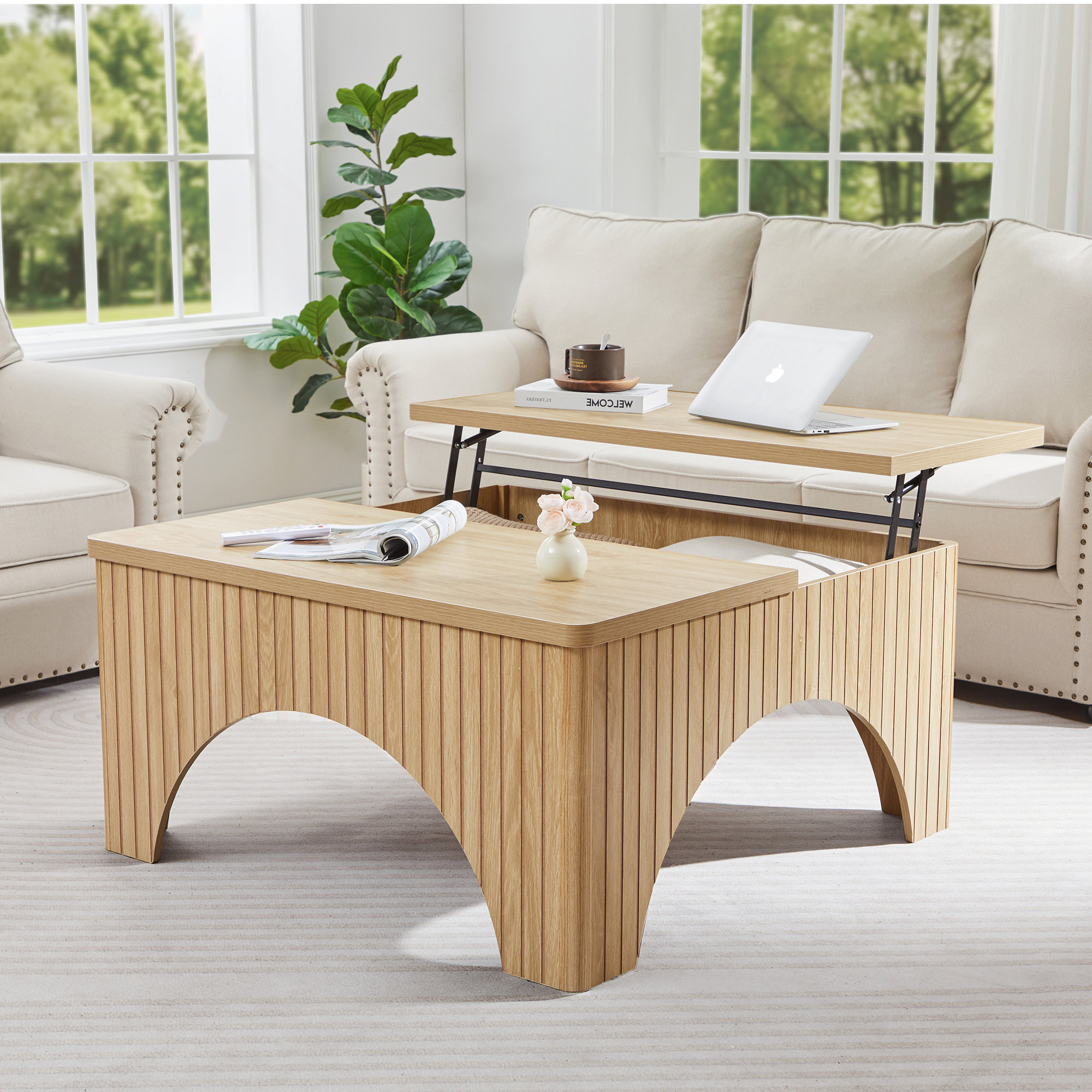 Latitude Run® Lift Top Coffee Table With Storage | Wayfair