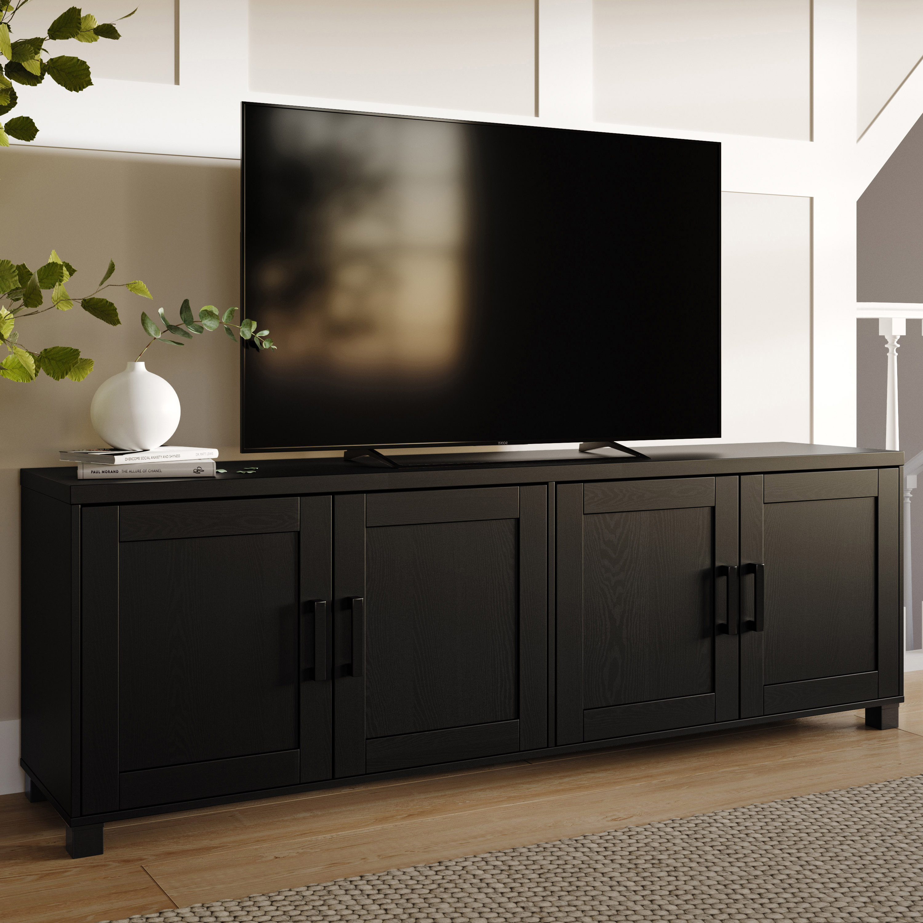 Lark Manor™ Amalthea 71'' Media Console TV Stand with Doors, for TVs up ...