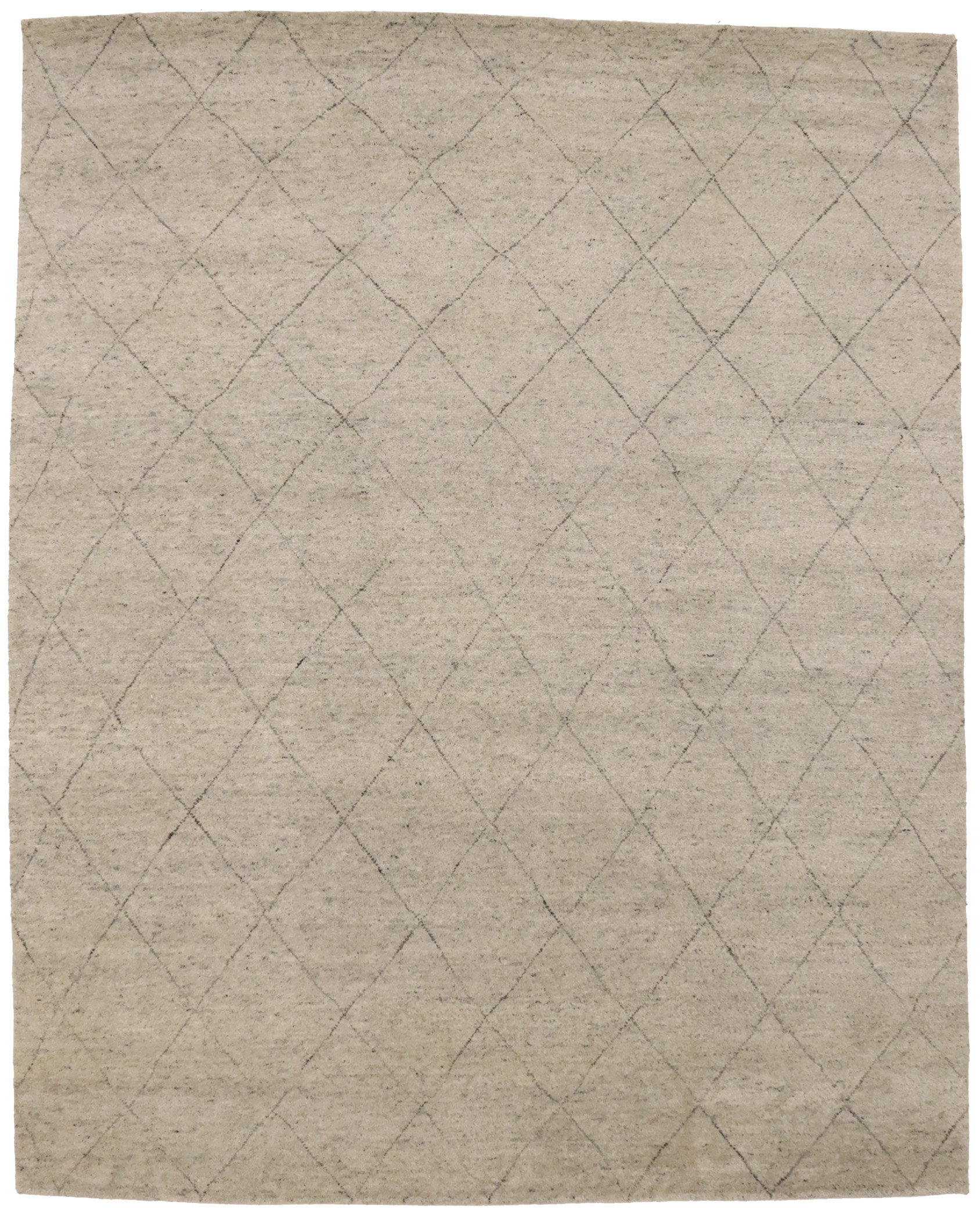 Gracie Oaks Rectangle Meyana Geometric Hand-Knotted Wool Area Rug in ...