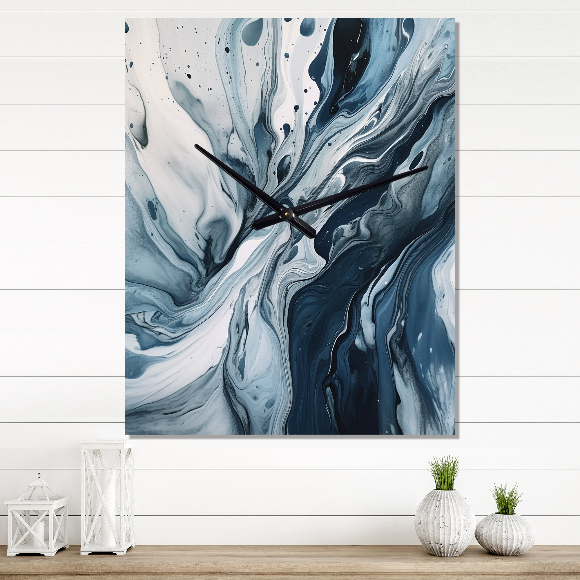 Ivy Bronx Blue And Grey Ethereal Elixir III - Abstract Modern Wall ...