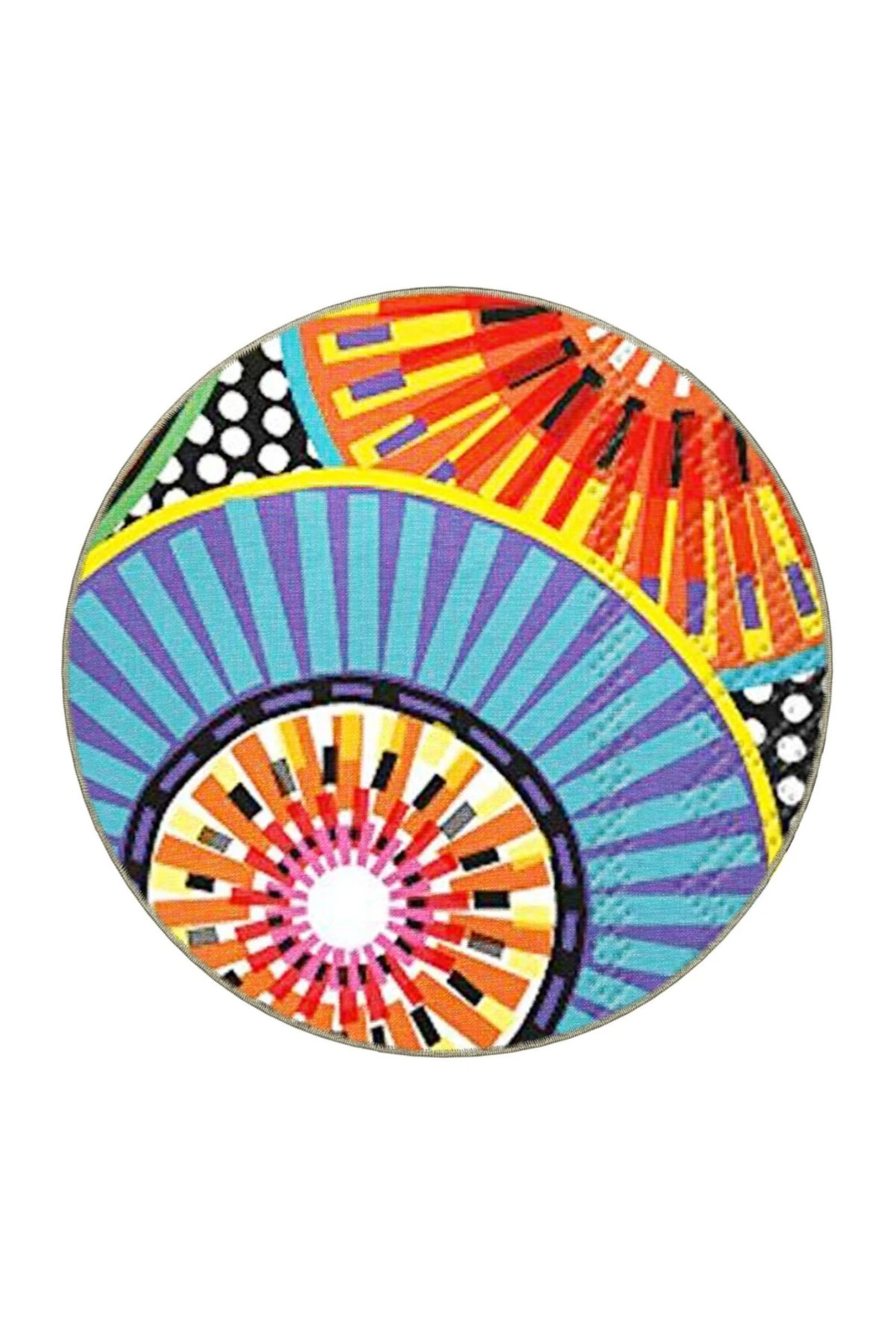 East Urban Home Modern Decorative Carpet With Multicolored Geometric ...