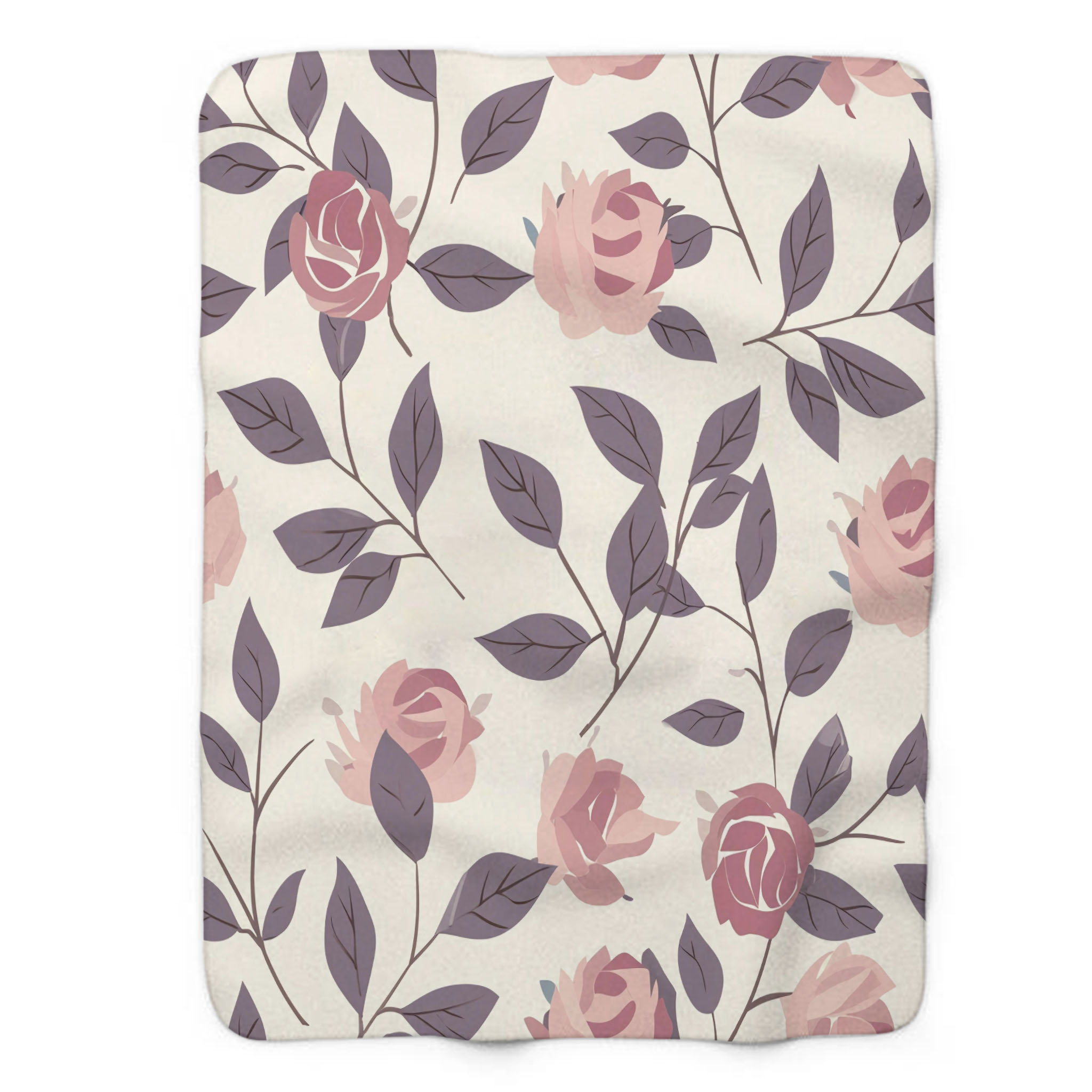 MentionedYou Dusty Rose Garden - 1 Piece Premium Sherpa Blanket Throw ...