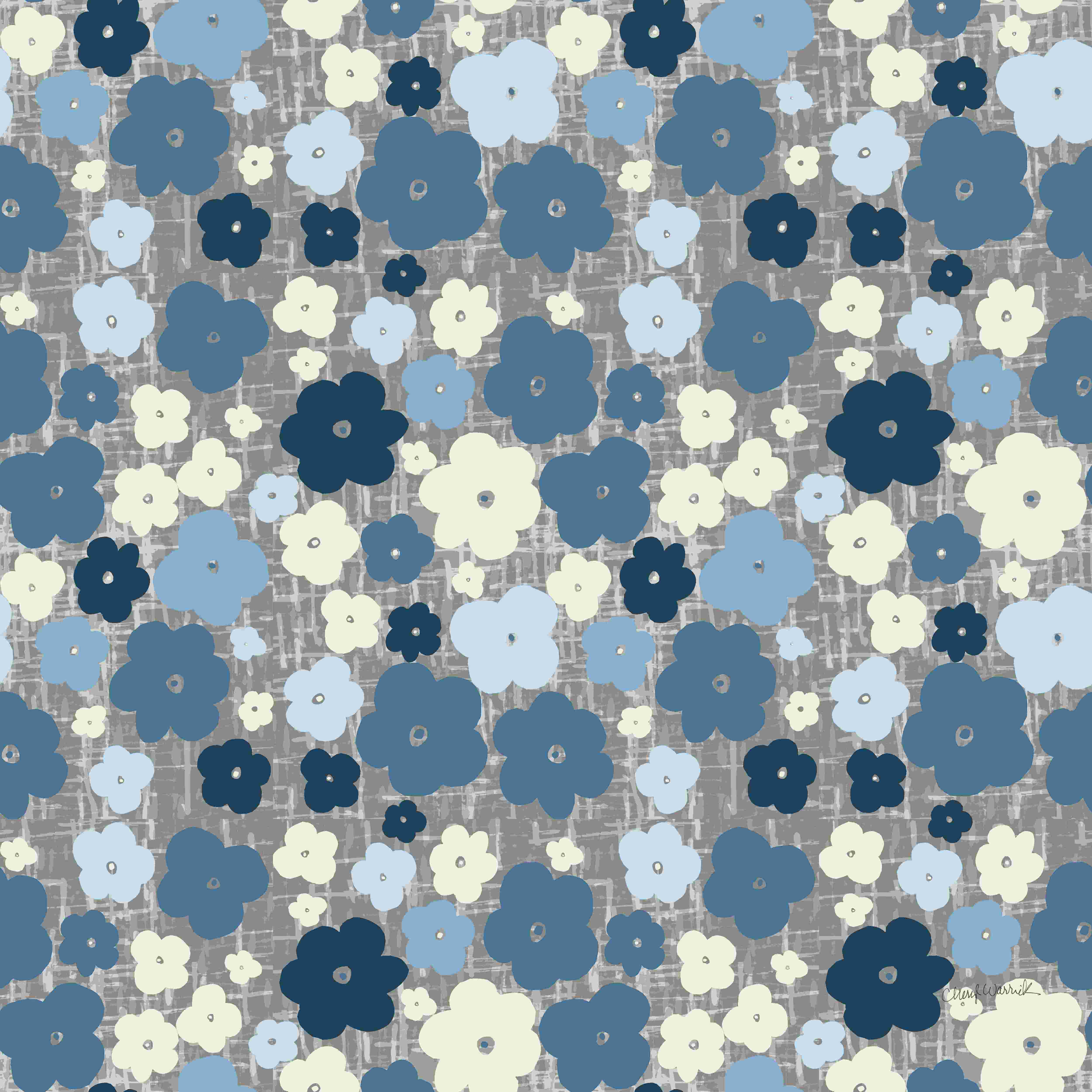 Winston Porter Main Street Garden Toss Blue And White - Wayfair Canada