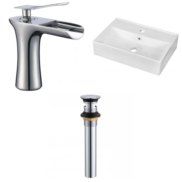 Plumbing N Parts Lavabo de salle de bain vasque rectangulaire en ...