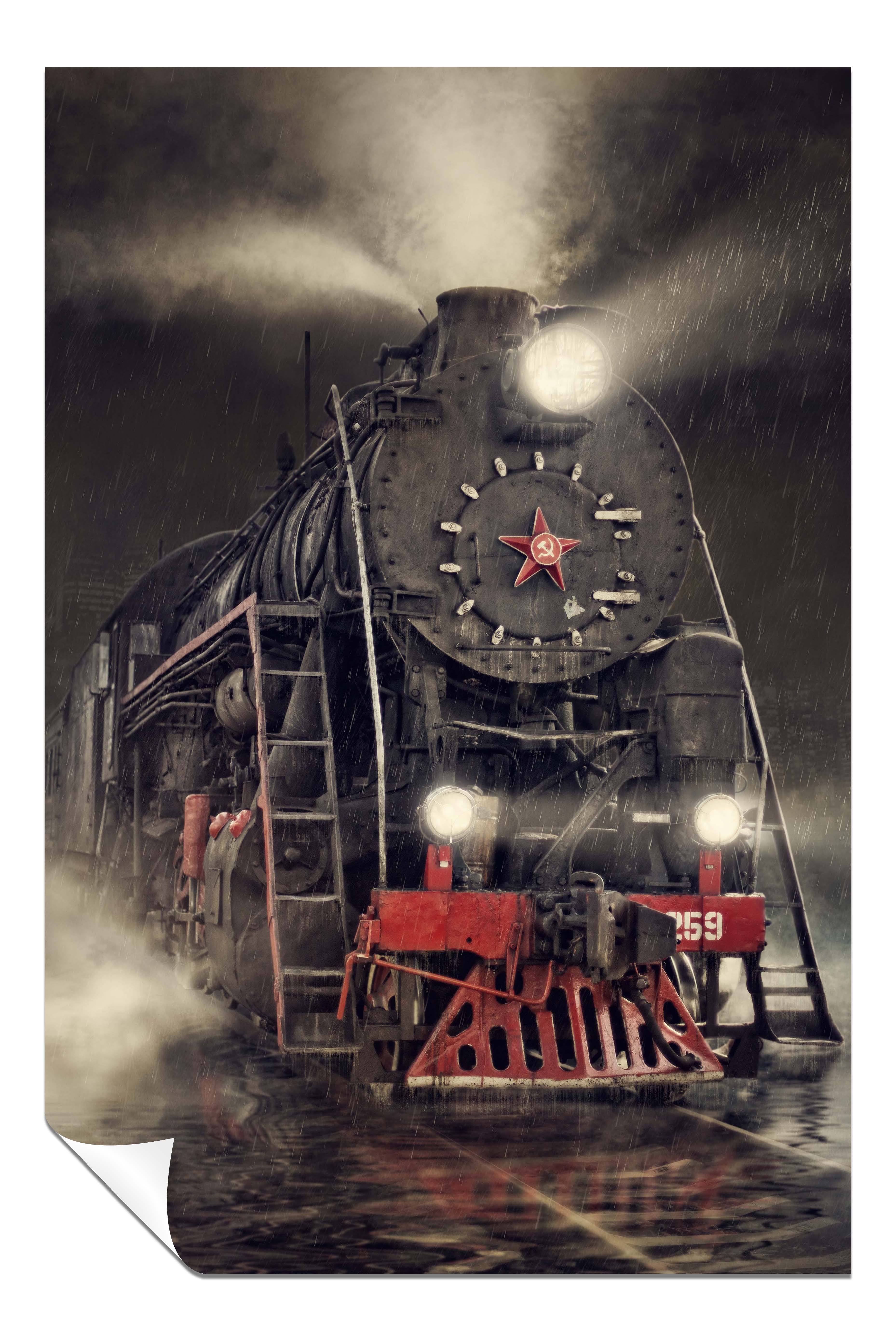 Panther Print Fine Art Prints Black & Red Train Old Rail Road Artistic ...