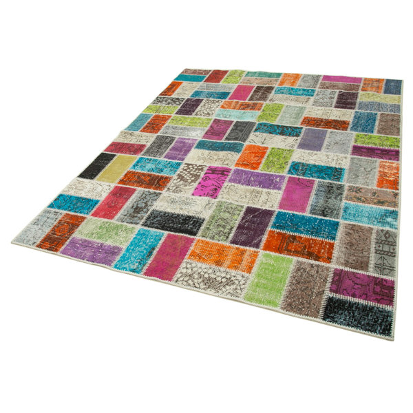 Latitude Vive Charlisa Patchwork Hand Woven Hand Knotted 173 X 225 Pink ...