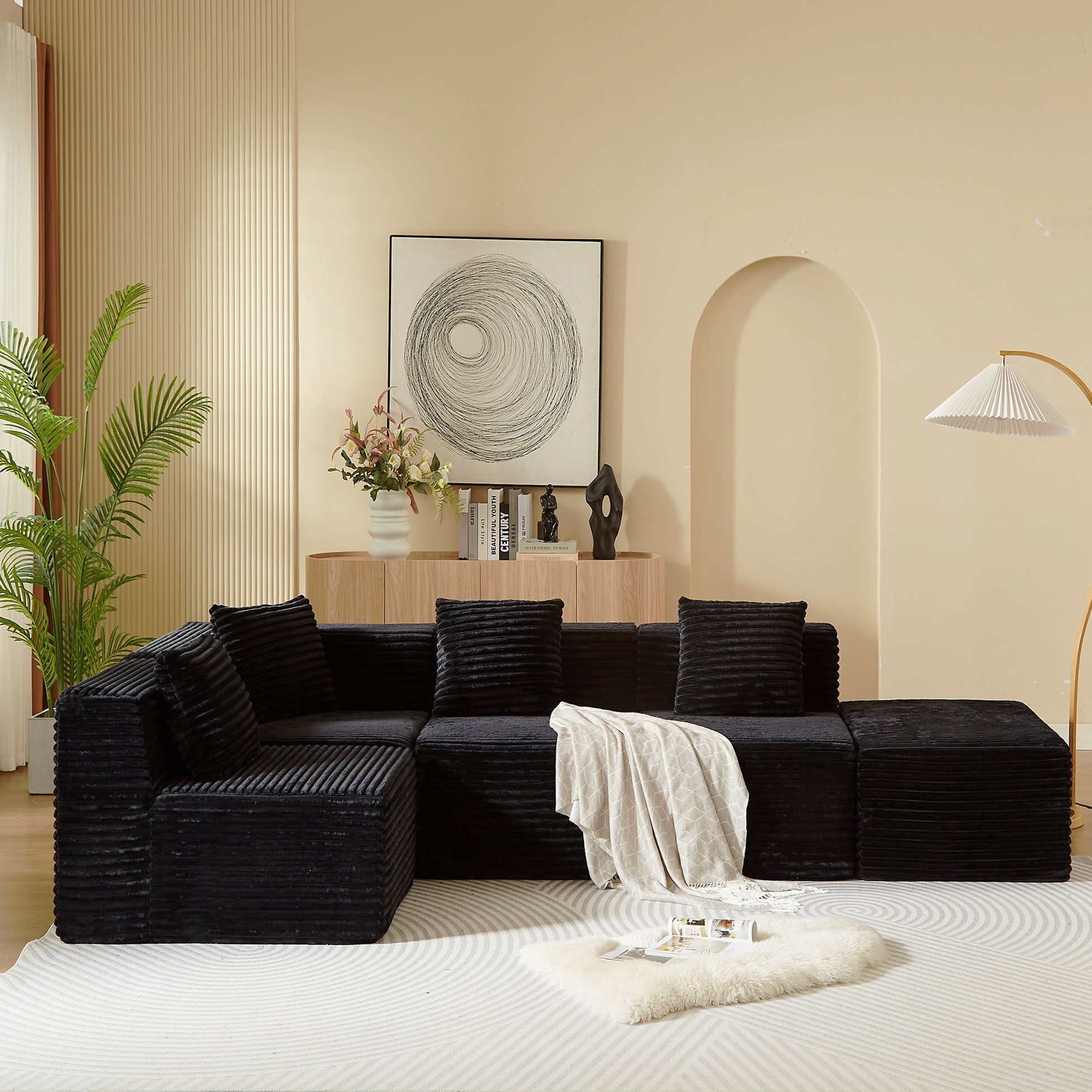 Mercer41 Modular Sectional Couches For Living Room With Deep Seat, L ...