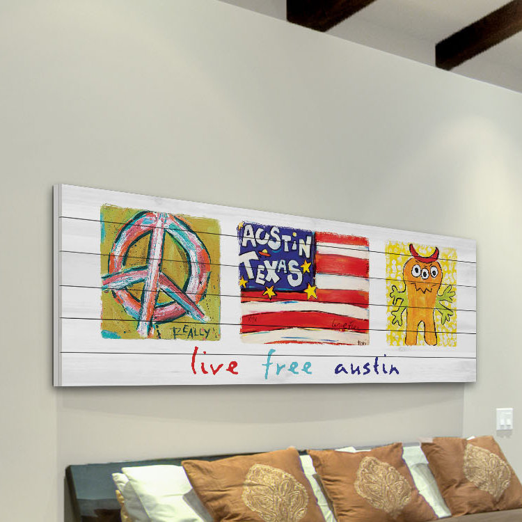 Marmont Hill 'Live Free Austin' by Tori Campisi Painting Print on White ...