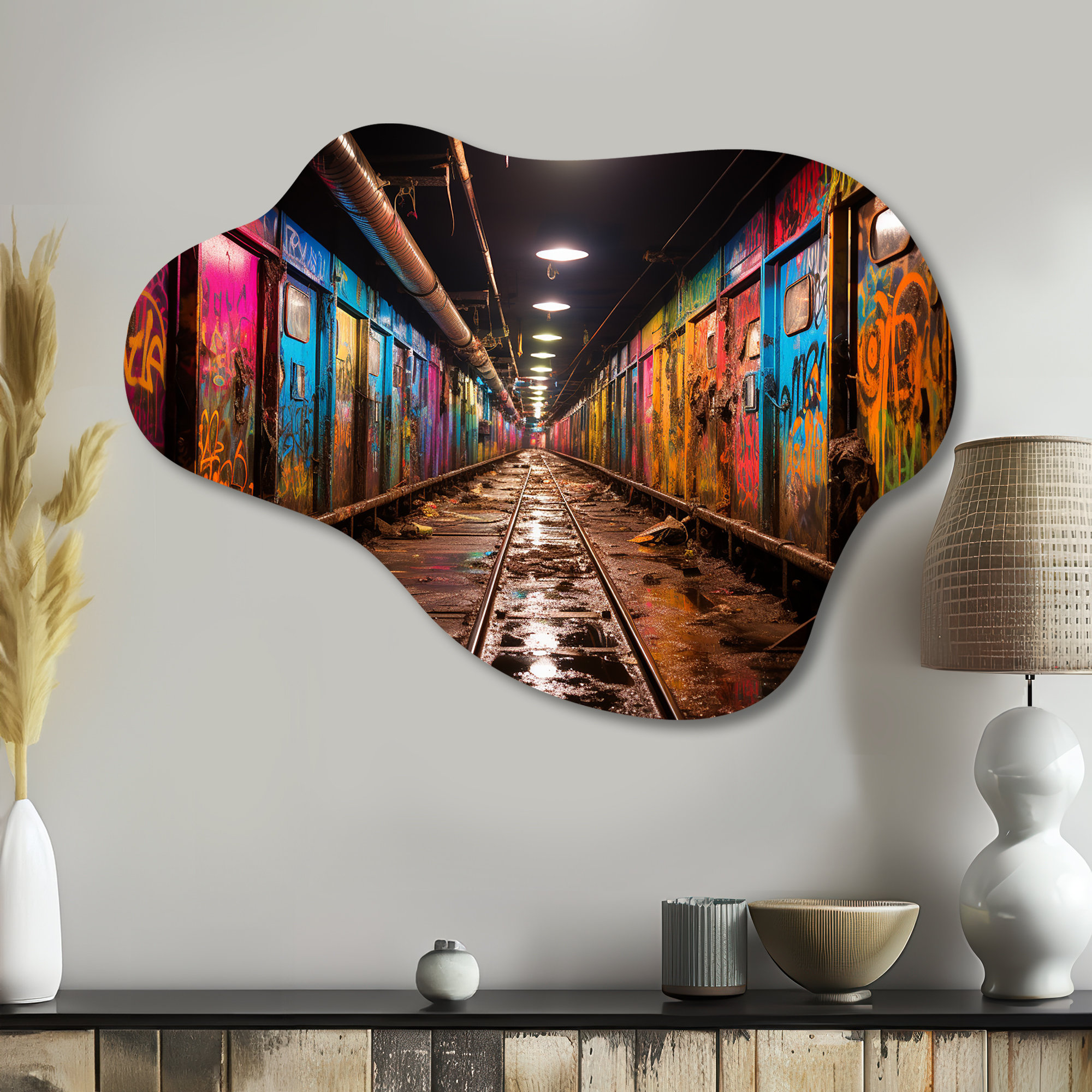 Design Art Colorful Tunnel Graffiti Oasis Bold - Tunnels Cloud Shape ...