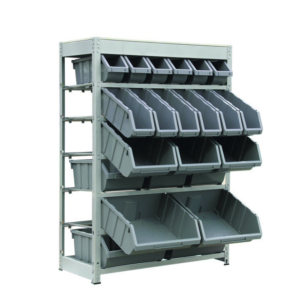 Rebrilliant Jonnisha 33 W x 15 D x 48 H Garage Storage Bin Rack System ...