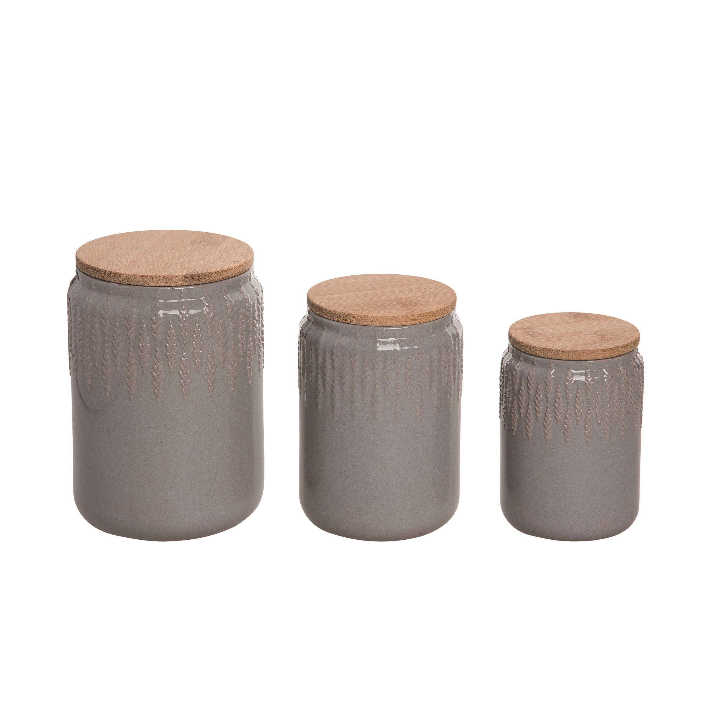 Bungalow Rose Common Ground Ceramic / Porcelain Jar - Set of 3 | Wayfair