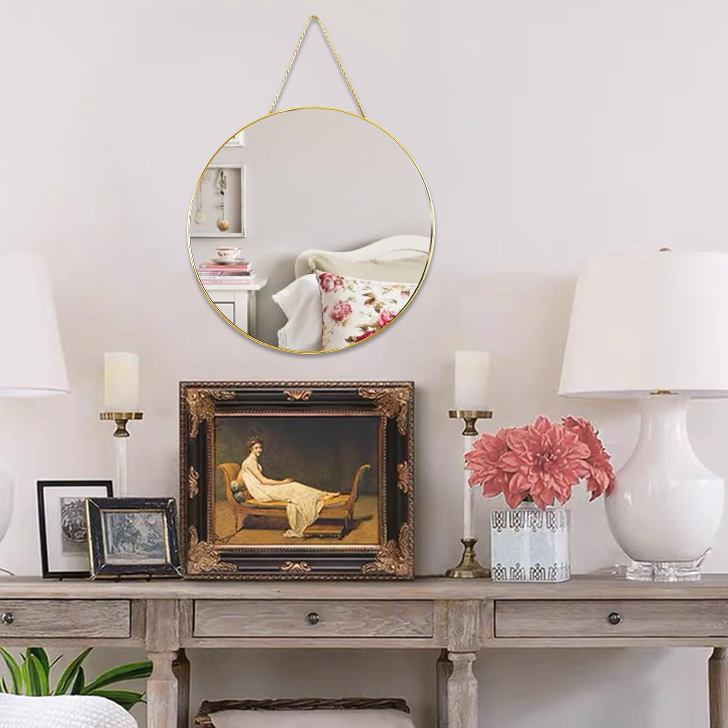 Mercer41 Rround Mirror ,Small Wall Mirror Hanging Mirror ,Bathroom ...