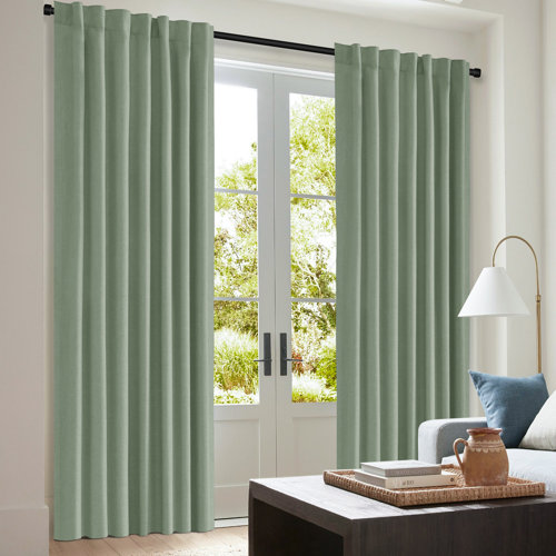 Green Curtains & Drapes You'll Love | Wayfair
