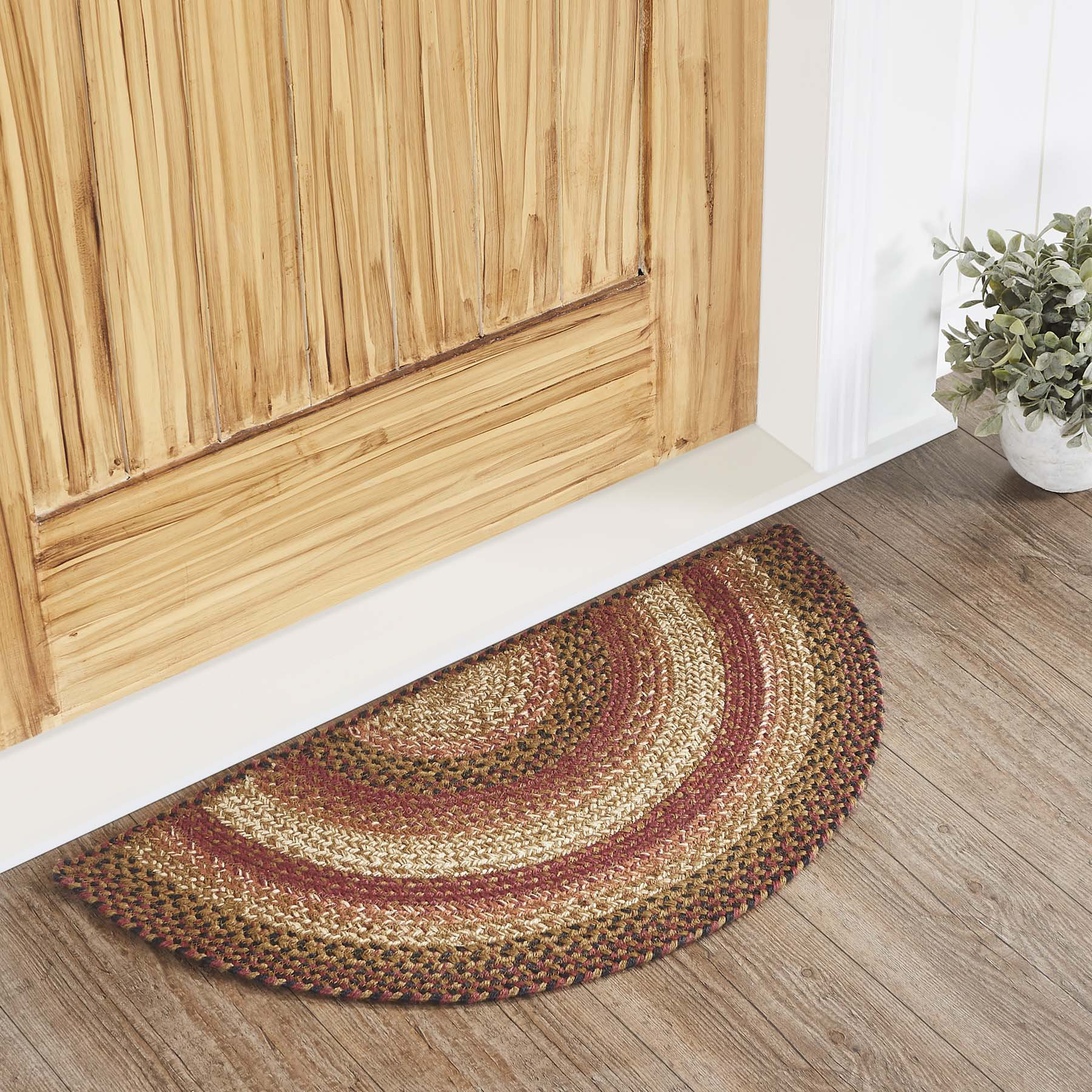 Winston Porter Amadio Geometric Braided Wool/Jute Red/Brown Area Rug ...