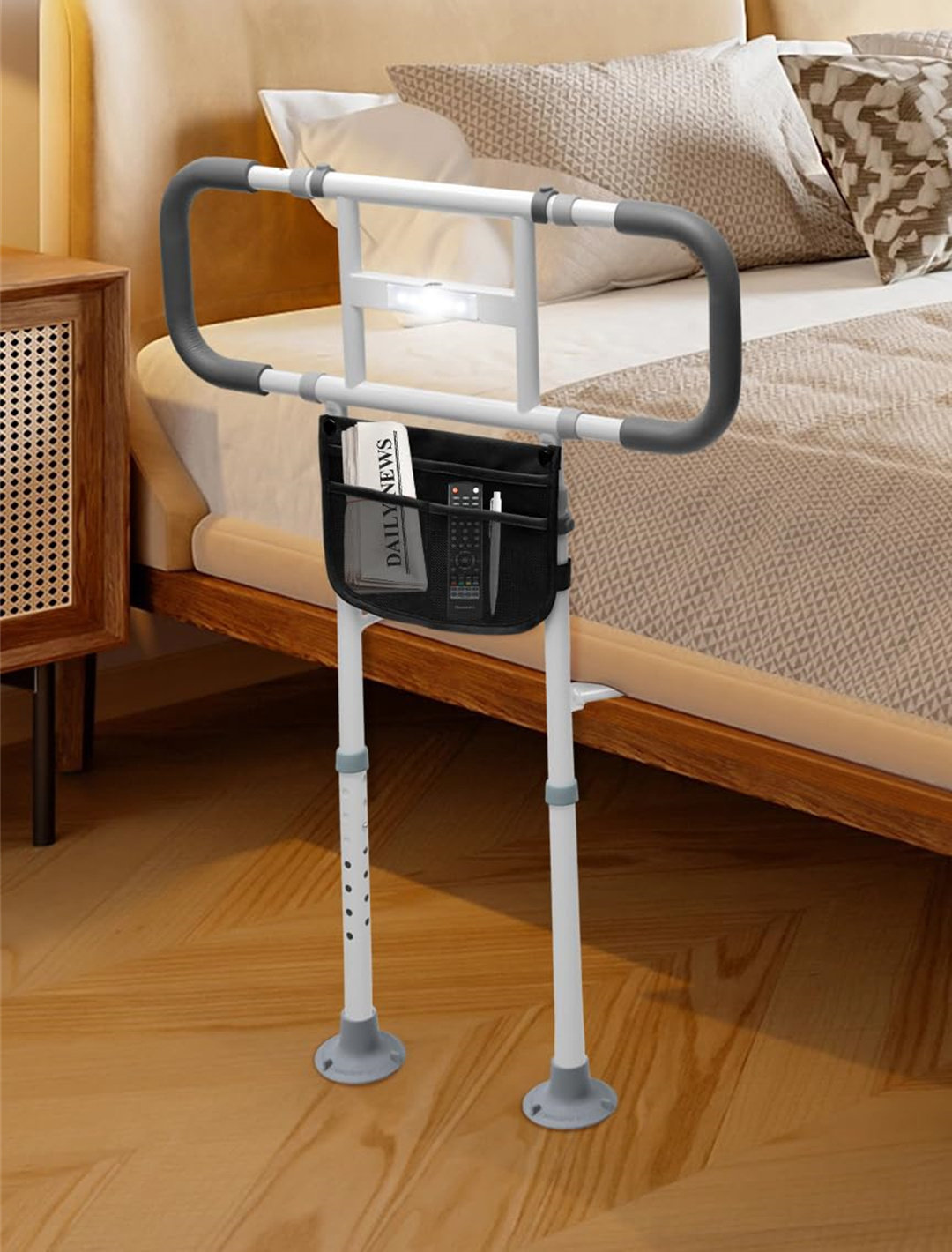 transparent.0 Elderly Bed Guardrail, Height Adjustable Bed Auxiliary ...