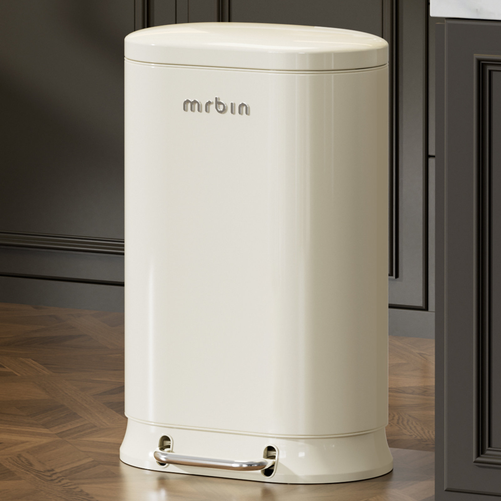 mrbin Metal Kitchen Trash Can with Lid, 30L / 7.9gal Commercial Step ...