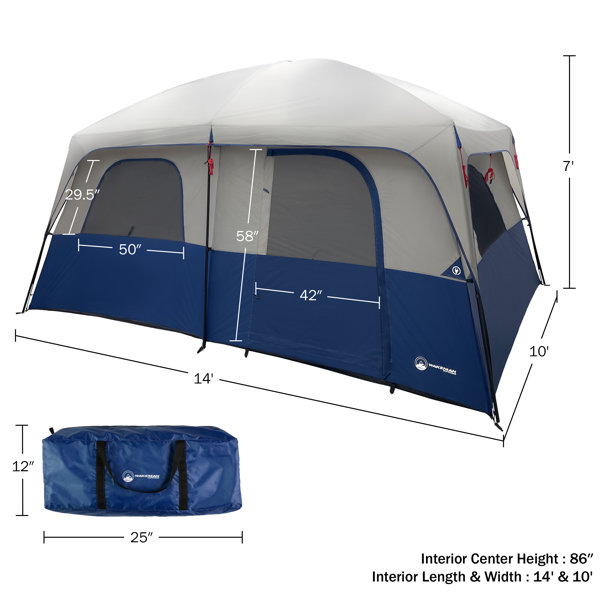 Wakeman Outdoors Camping Tent - Large Outdoor Tent with Room Divider ...