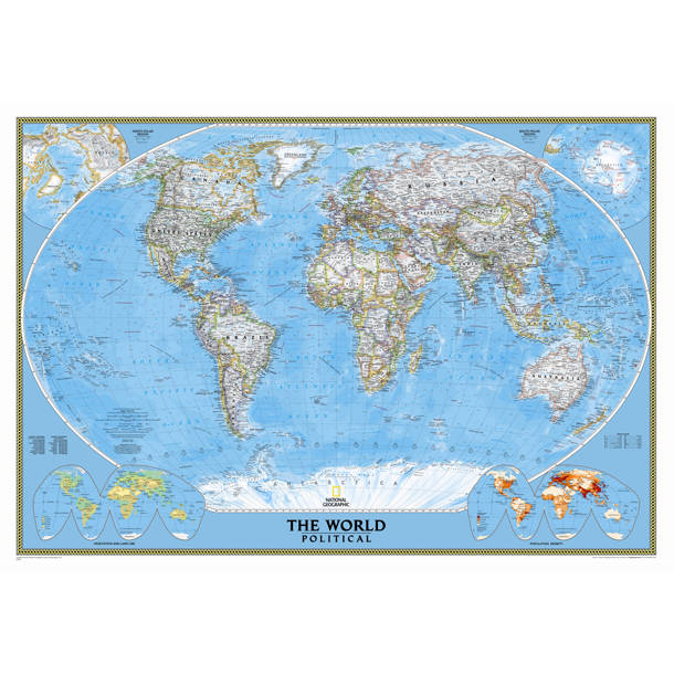 National Geographic Maps World Classic Wall Map & Reviews - Wayfair Canada