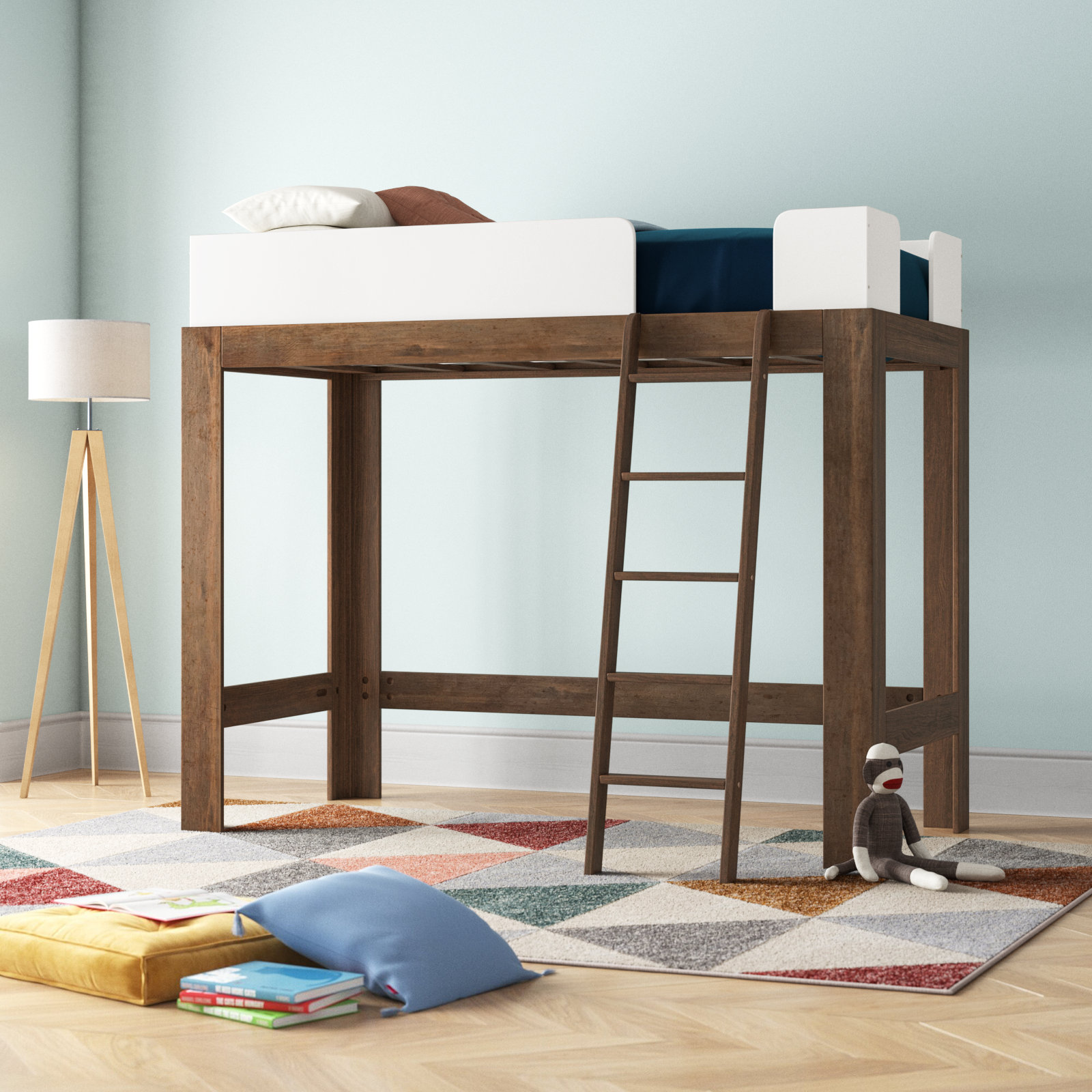 Isabelle & Max™ Ambur Twin Solid Wood Loft Bed & Reviews | Wayfair