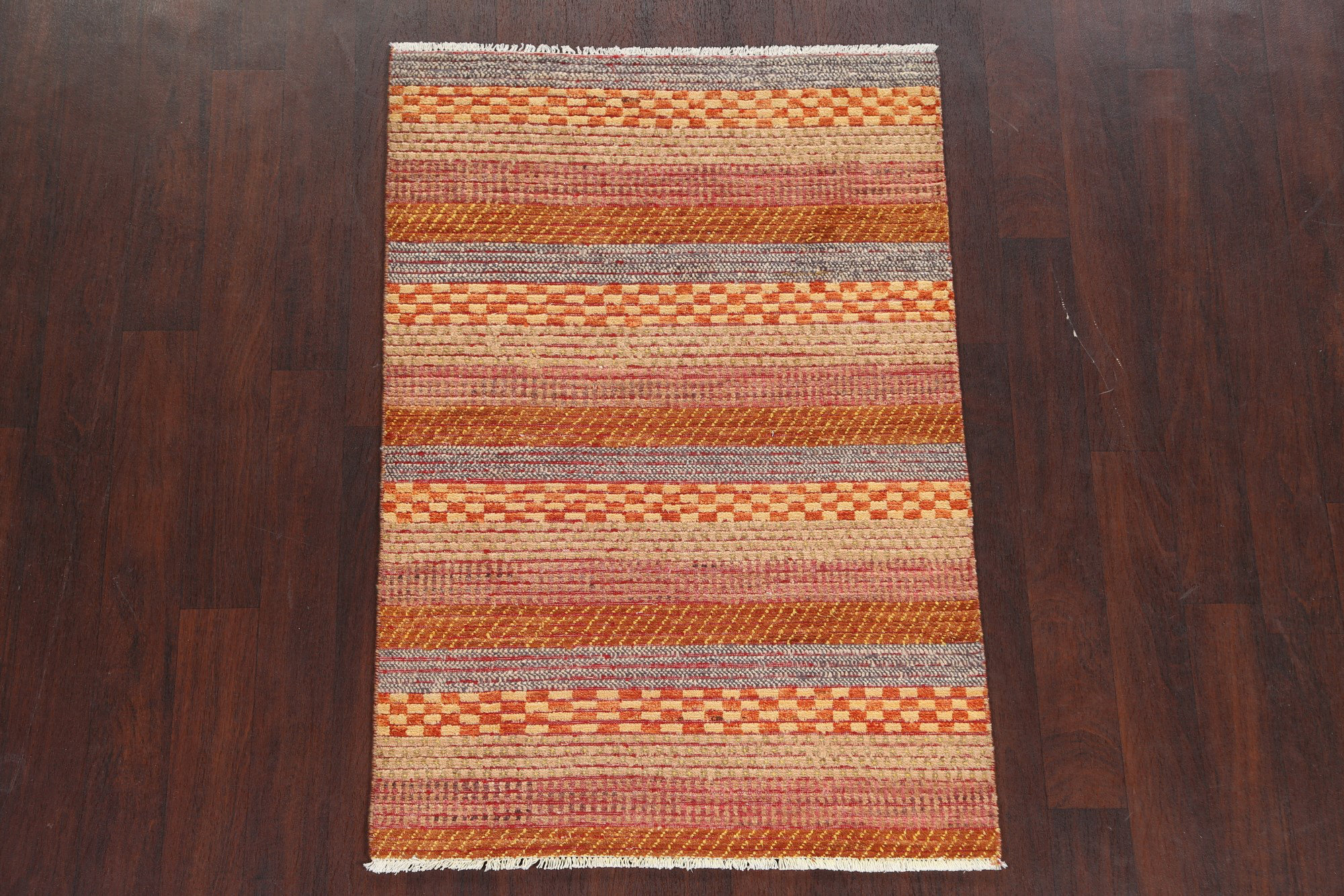 Isabelline Sleipnir Gabbeh Kashkoli Oriental Wool Rug Hand-Knotted 3X5 ...