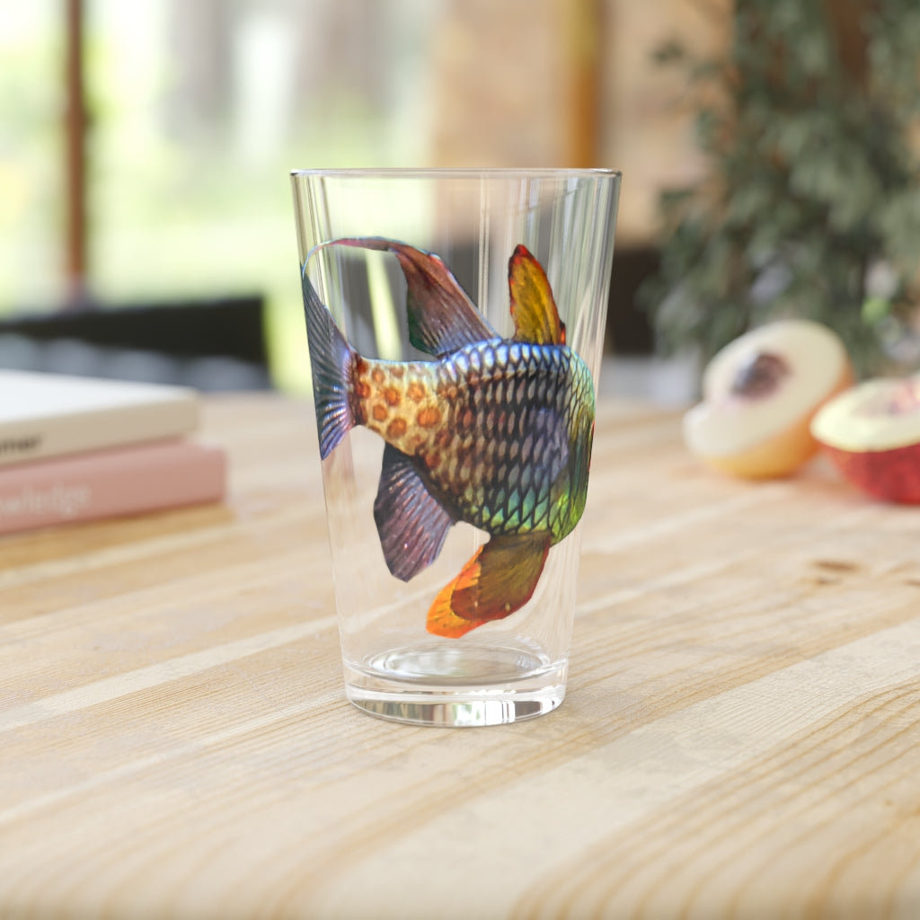 East Urban Home Colorful Fish Pint Glass, 16Oz | Wayfair