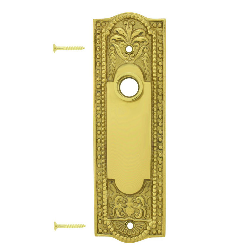 The Renovators Supply Inc. Solid Beaded Door Back Plate | Wayfair