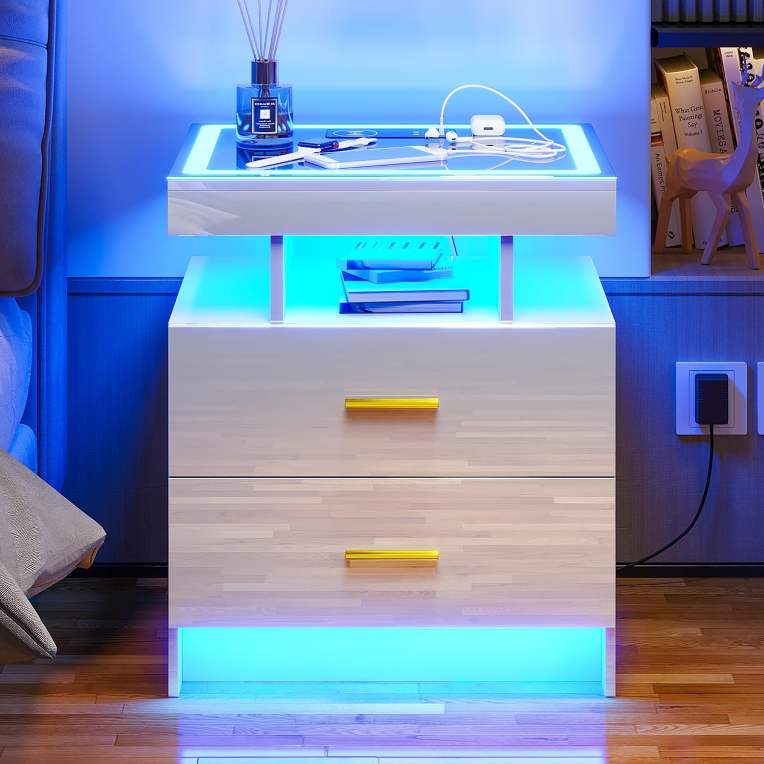 Wrought Studio Led Night Stand With Charging Station - Wayfair Canada