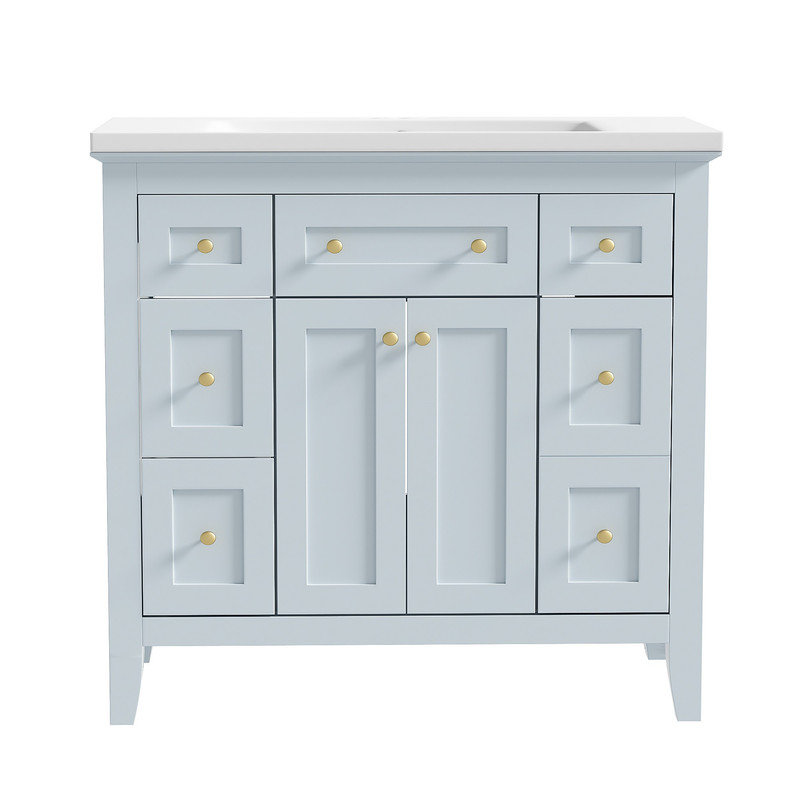 Winston Porter Tevon 36'' Single Bathroom Vanity with Resin Top | Wayfair