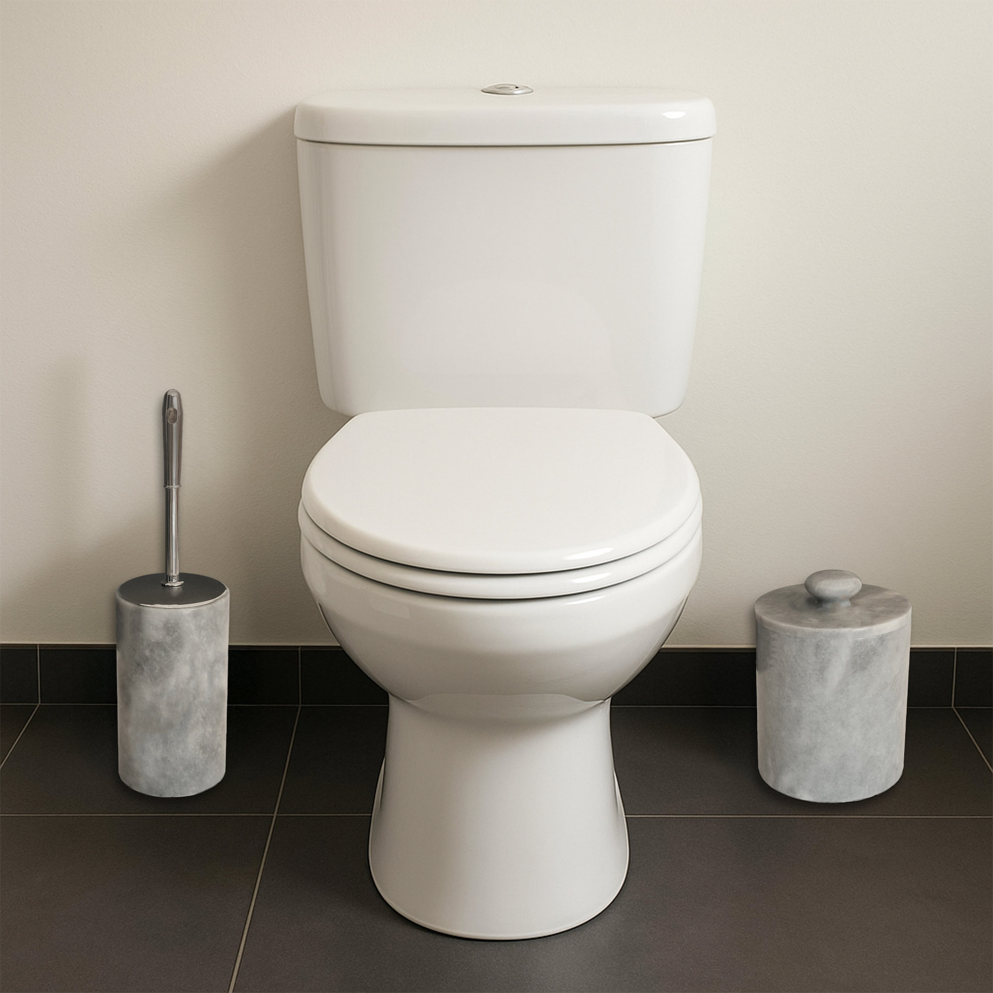 bathroom brush and bin