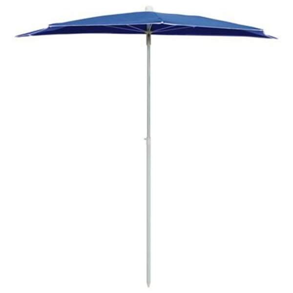 Latitude Run Garden Half Parasol With Pole 180X90 Cm Sky Blue | Wayfair ...