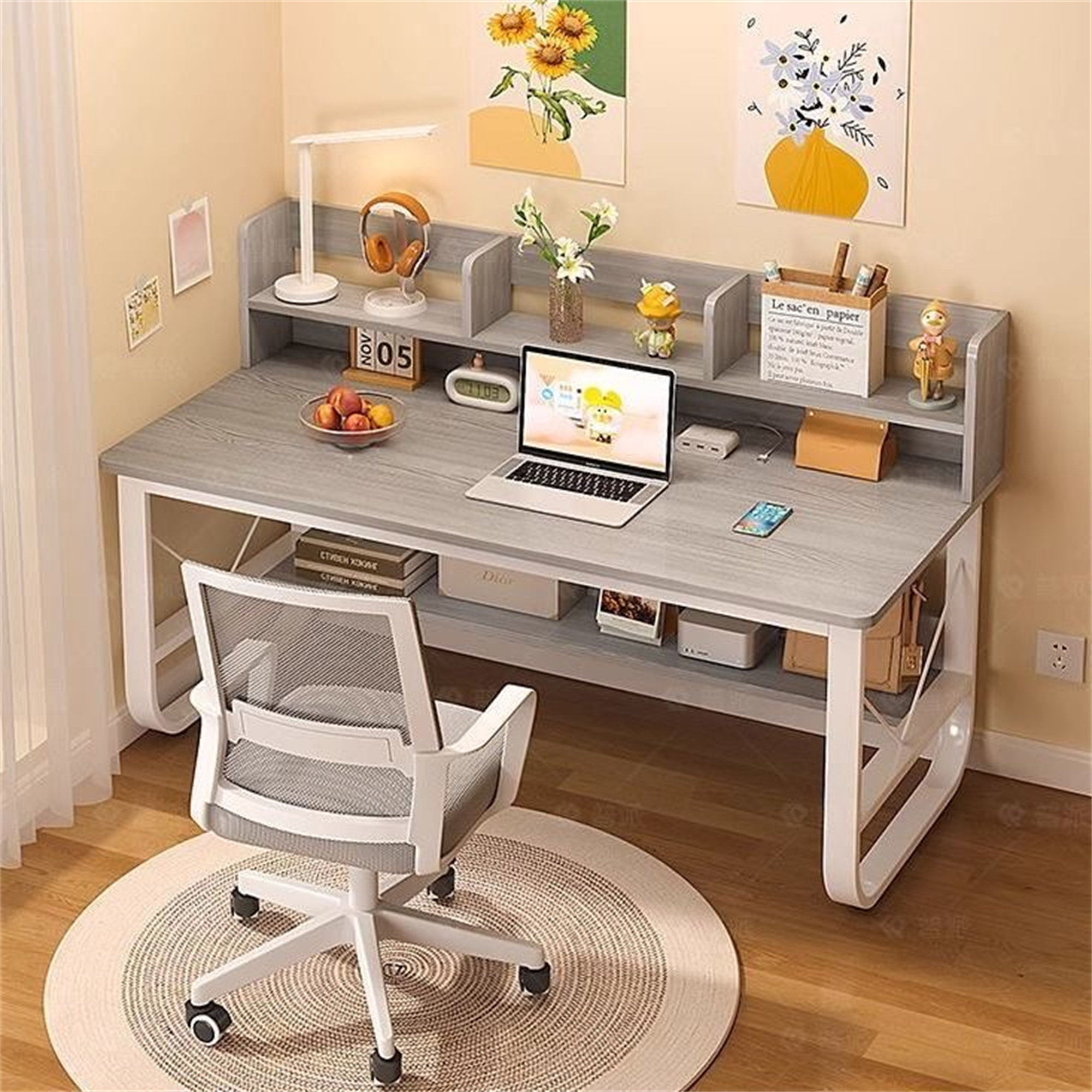 Ebern Designs Kristianne 54.8'' W Rectangle Computer Desk | Wayfair