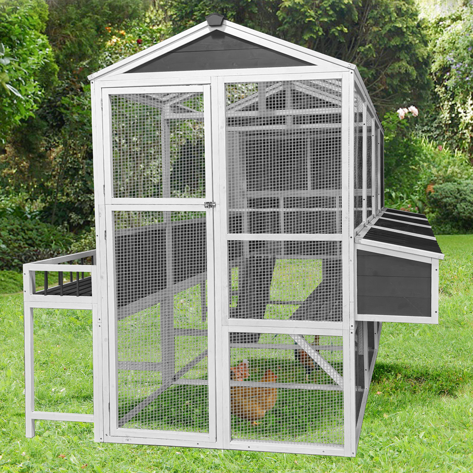Tucker Murphy Pet™ Chicken Coop With Chicken Run, Chicken Coops For 10 ...