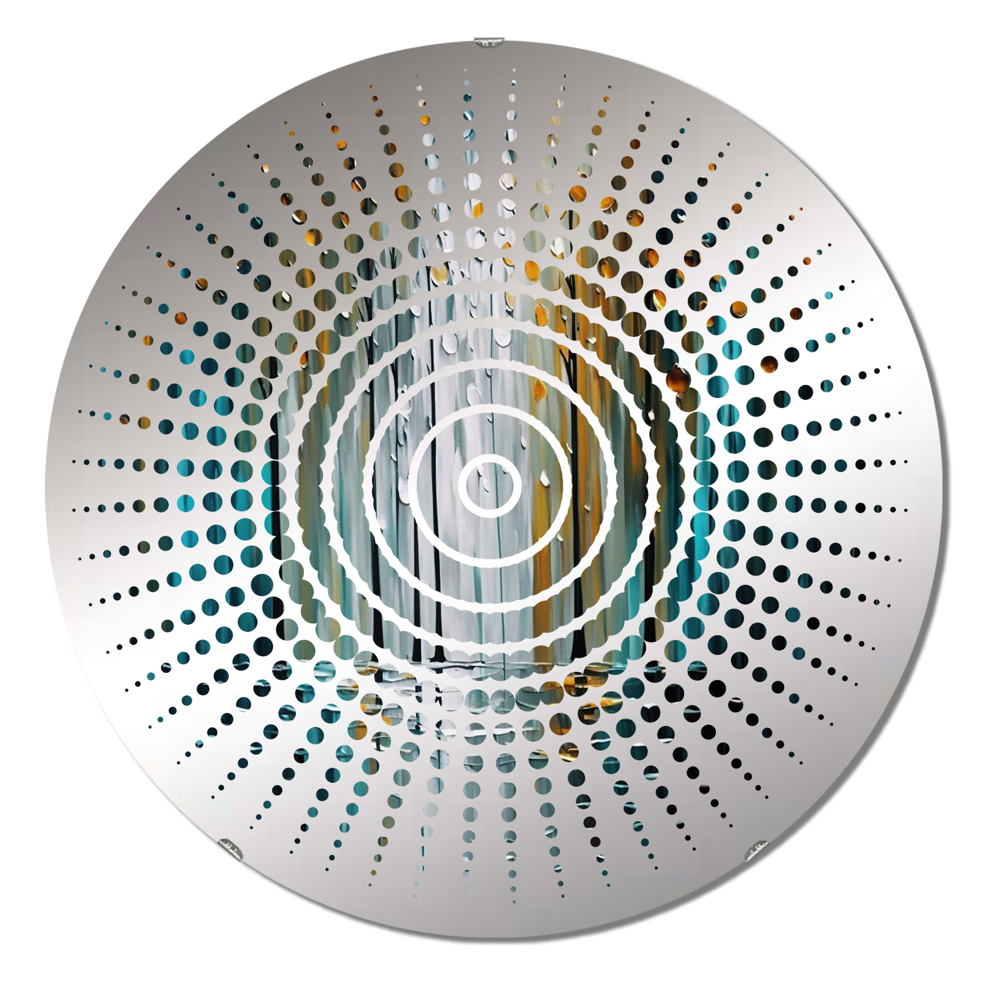 East Urban Home Beakervale - Sun Circles Wall Mirror | Wayfair