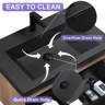 COWINER Wall-Mounted Floating Bath Vanity With Double Black Quartz Sink ...