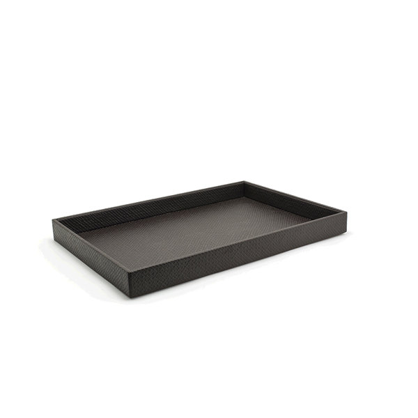 Front Of The House Java Leather / Faux Leather Tray - Wayfair Canada