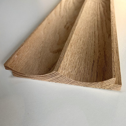 Timeline Wood TIMELINE Fluted Solid Oak Scallop 5.625 x 72” Real Wood ...