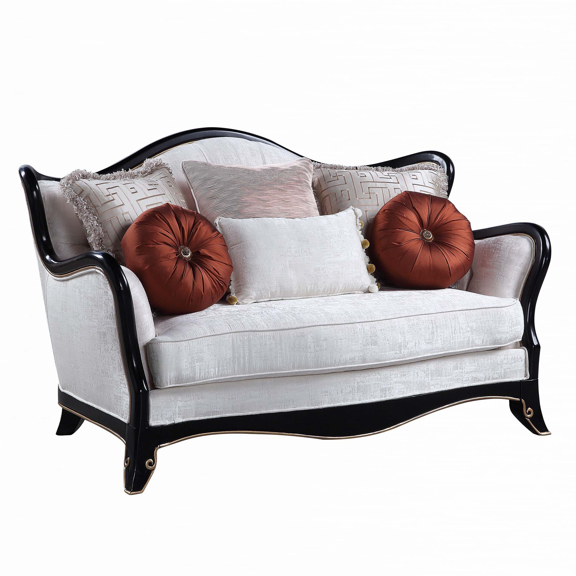 Rosdorf Park Transitional Style Sofa With Pillows | Wayfair