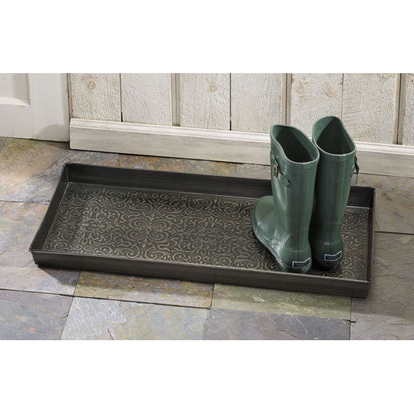 HFLT Enchanted Scroll 30 in. x 13 in. Indoor Boot Tray & Reviews | Wayfair