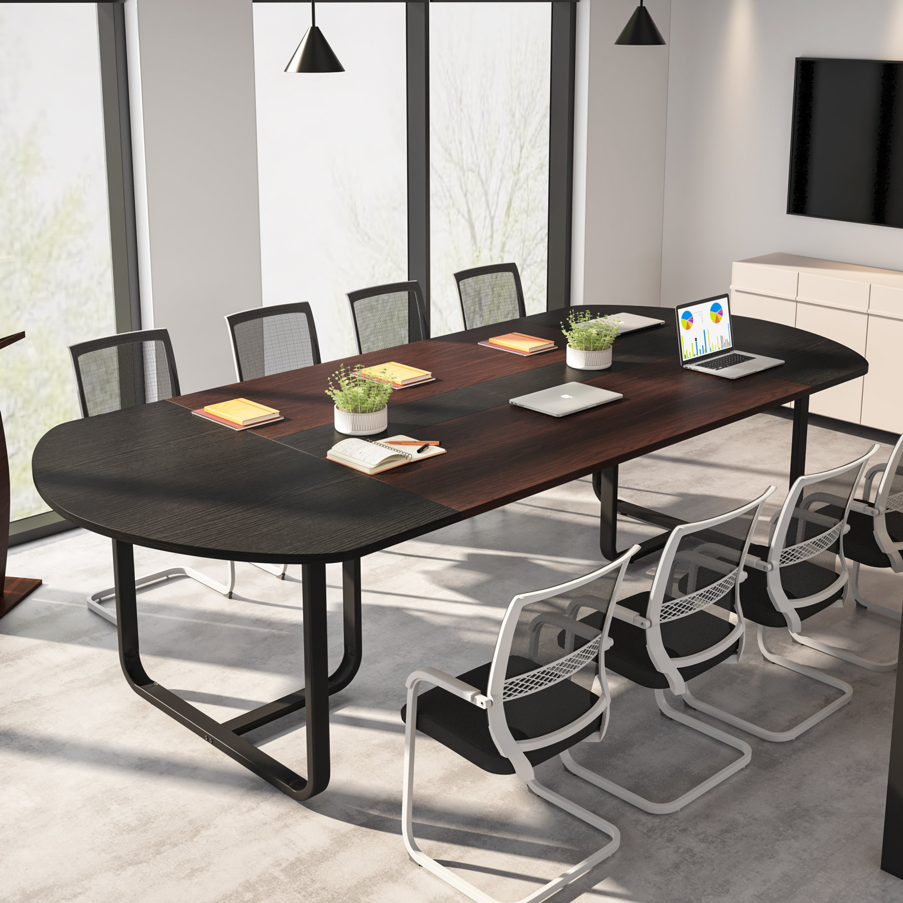 Inbox Zero Marchel 71'' Conference Table for 8-10 People & Reviews ...