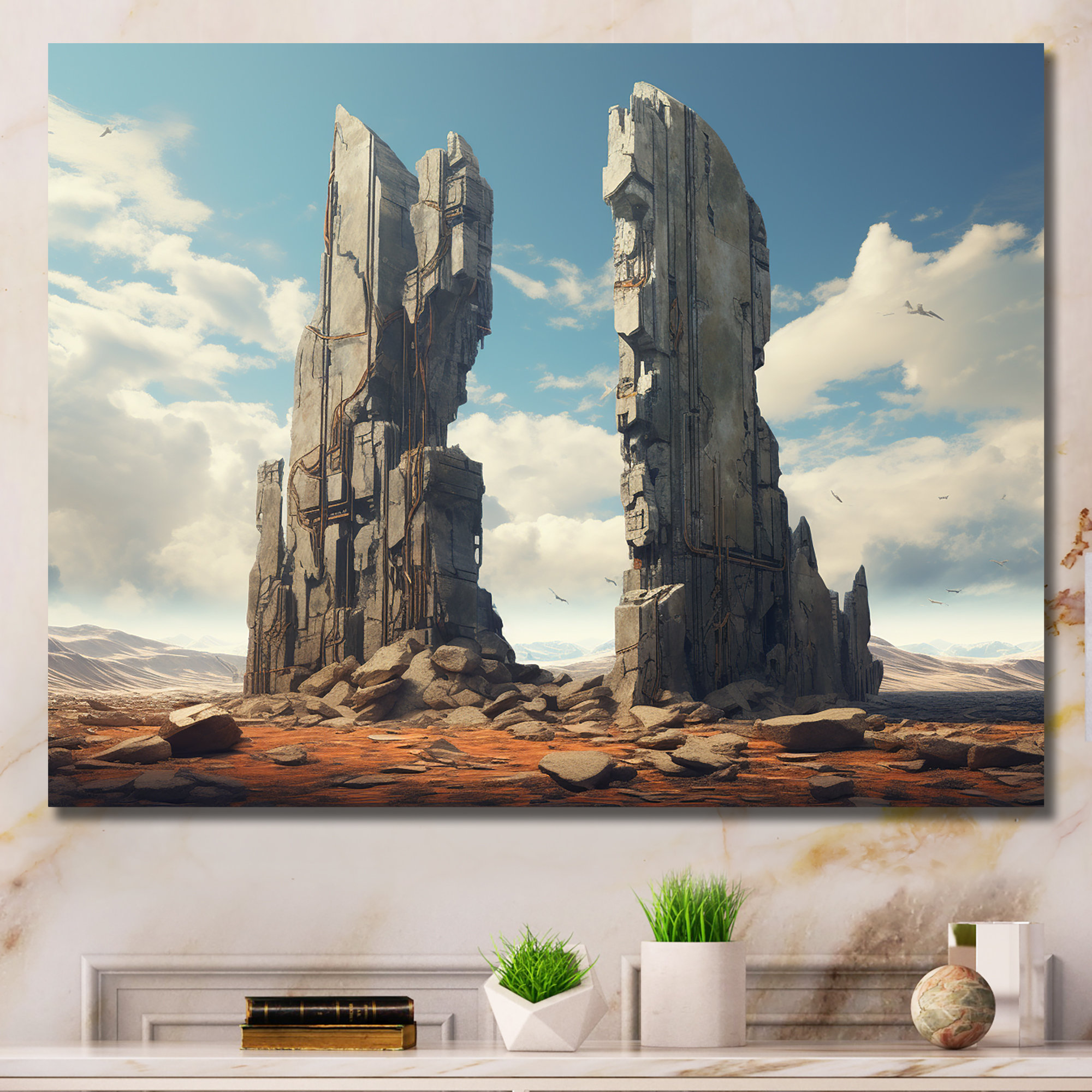 Loon Peak® Mind-Blowing Surreal Gates To Space - Surrealism Wall Art ...