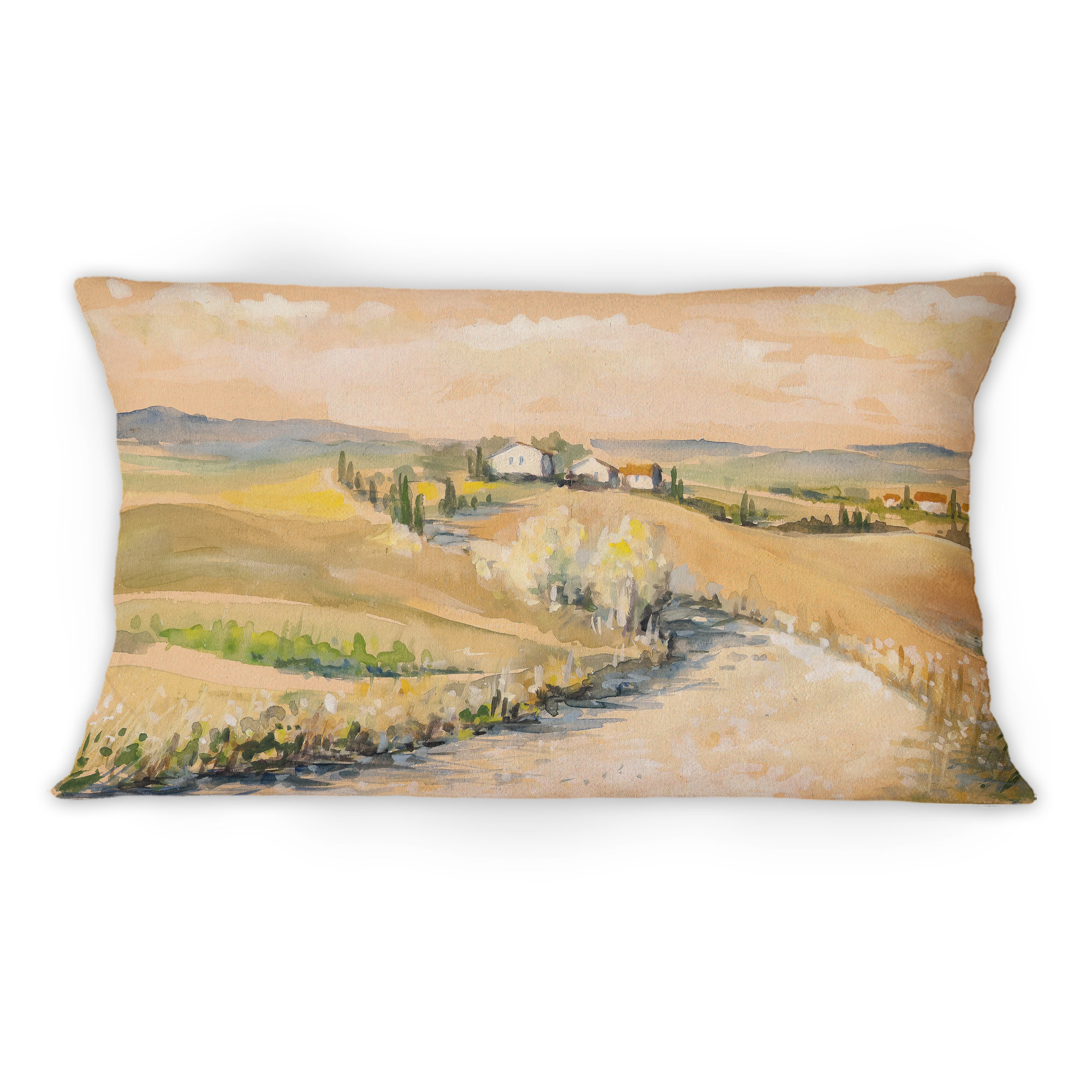 Design Art Countryside In Tuscany Italy -1 Country Printed Throw Pillow ...