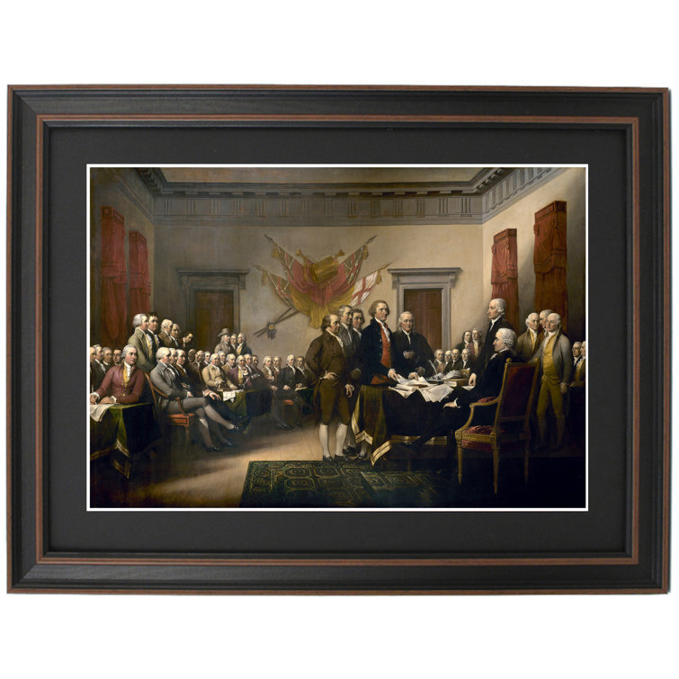 Darby Home Co Declaration Of Independence Painting Framed On Wood by ...