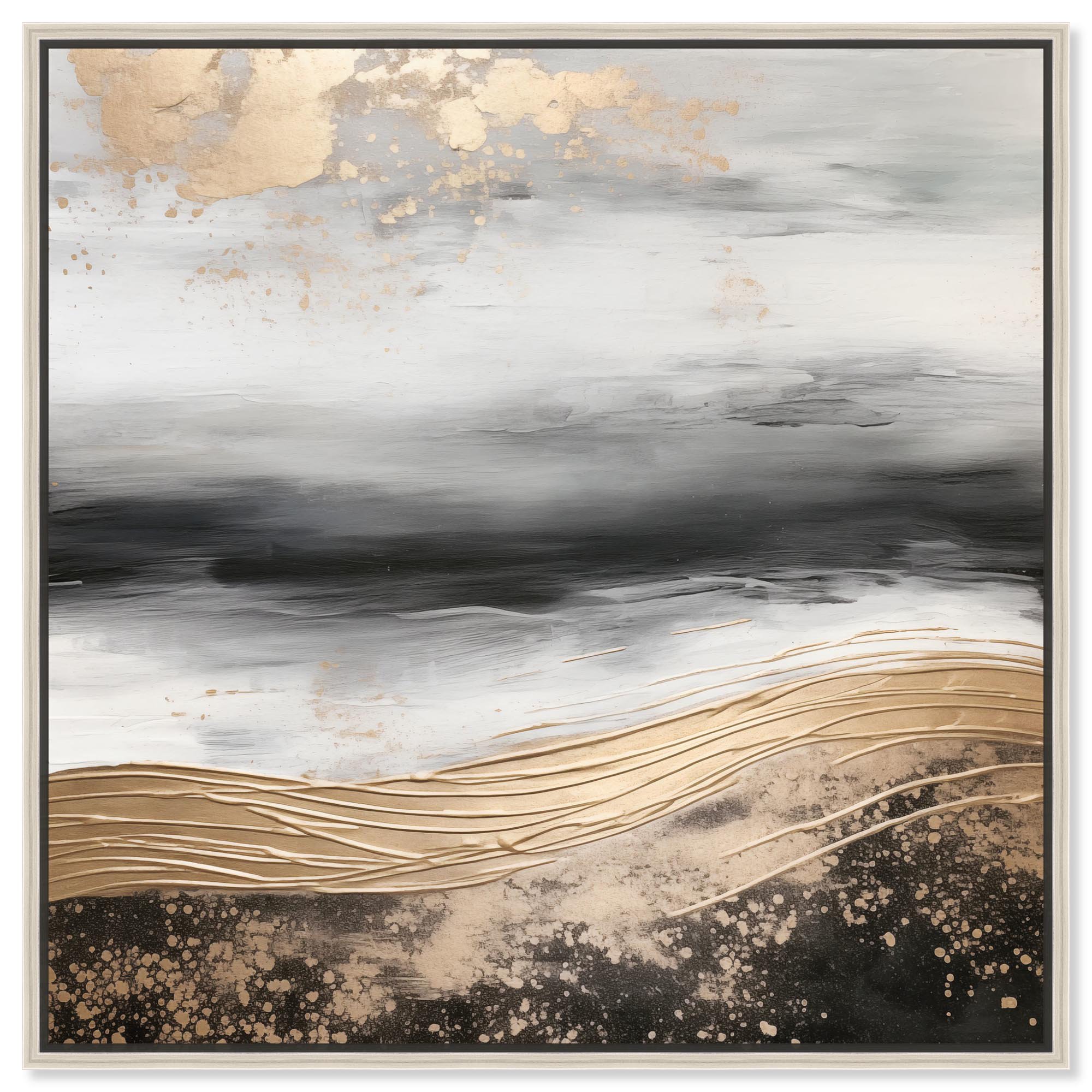 Art Remedy Moonlit Gold Canvas by Art Remedy | Wayfair