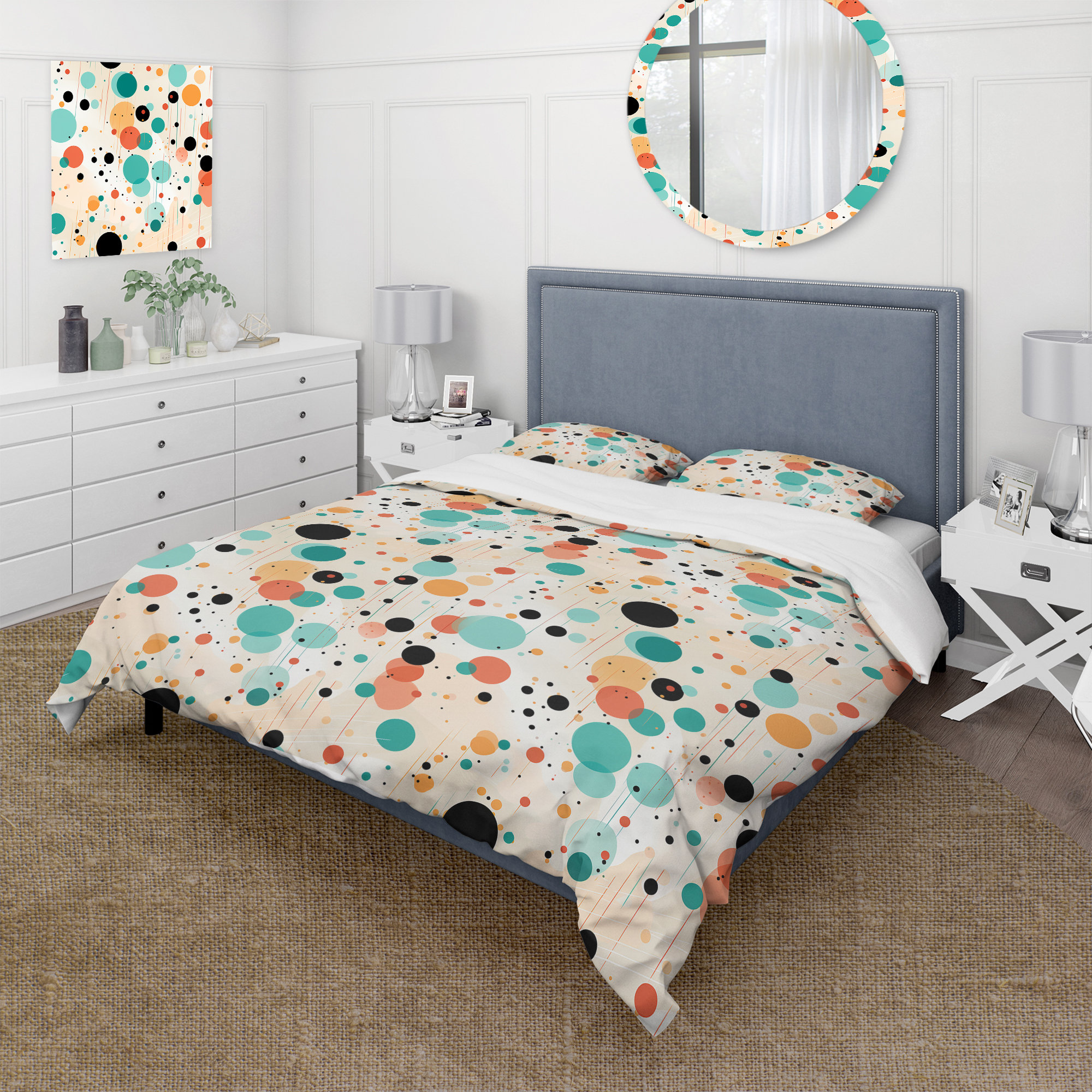 Design Art Modern Fusion Polka Dots Pattern - Polka Dots Duvet Cover ...